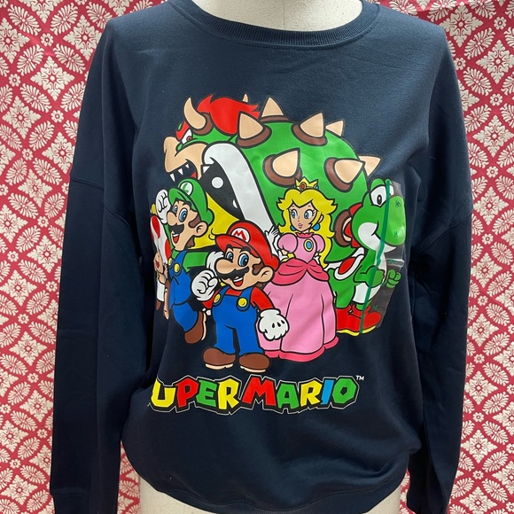 Nintendo | Tops | Super Mario Brothers Sweatshirt | Poshmark